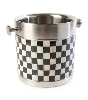 MACKENZIE-CHILDS Courtly Check Ice Bucket - Black
