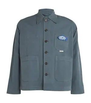 S.S.DALEY Morris Overshirt With Brooch - Blue