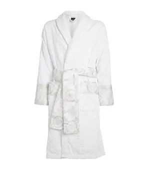 Versace Baroque Bath Robe - White