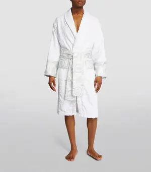 Versace Baroque Bath Robe - White