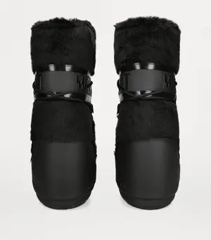 Moon Boot Icon Faux-fur Boots - Black