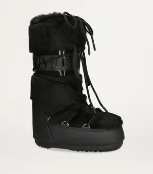 Moon Boot Icon Faux-fur Boots - Black