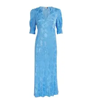 Rixo Jacquard Zadie Midi Dress