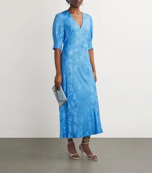 Rixo Jacquard Zadie Midi Dress