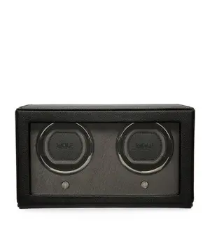 Wolf Cub Double Watch Winder With Cover - Black