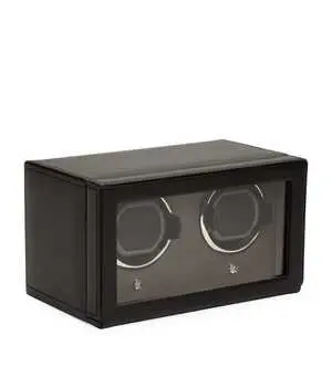 Wolf Cub Double Watch Winder With Cover - Black