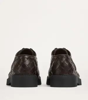 Bottega Veneta Leather Intrecciato Haddock Boat Shoes
