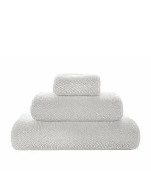 GRACCIOZA Cotton Pearls Hand Towel - Silver