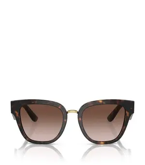 Dolce & Gabbana Havana Butterfly Sunglasses - Brown