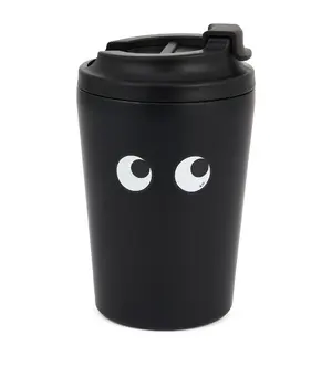 ANYA HINDMARCH Stainless Steel Eyes Travel Cup - Black