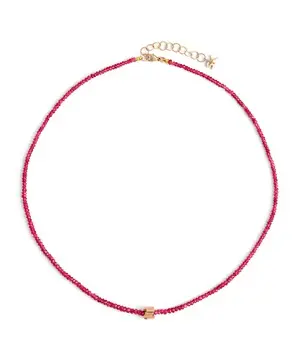 SUZANNE KALAN Infinite Spinel Beaded Necklace - Rose Gold
