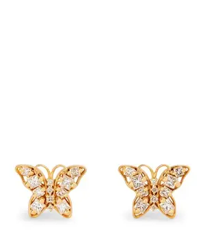 SUZANNE KALAN Butterfly Stud Earrings - Gold