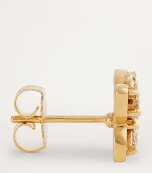 SUZANNE KALAN Yellow Diamond Mini Butterfly Stud Earrings - Gold
