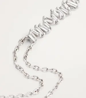 SUZANNE KALAN Gold And Diamond Bar Bracelet - White