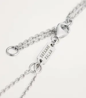 SUZANNE KALAN Gold And Diamond Bar Bracelet - White