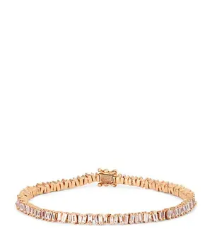 SUZANNE KALAN Mini Diamond Tennis Bracelet - Rose Gold