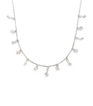 SUZANNE KALAN Gold And Diamond Cascade Necklace - White