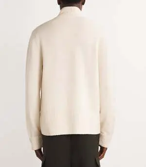 Fred Perry Cotton-wool Zip-up Cardigan - Ivory