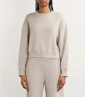 Rag & Bone Terry Cloth Cropped Sweatshirt - Beige