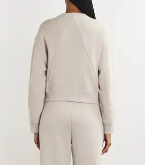 Rag & Bone Terry Cloth Cropped Sweatshirt - Beige