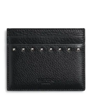 Valentino Garavani Leather Rockstud Card Holder - Black
