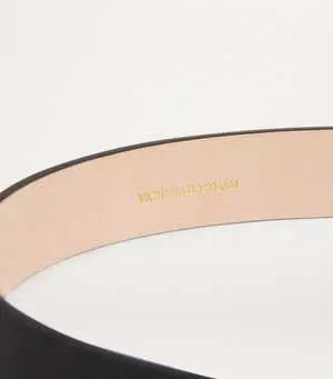 Victoria Beckham Leather B-buckle Waist Belt - Black