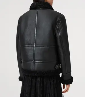 ALLSAINTS Shearling Lorel Flying Jacket - Black