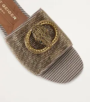 Kurt Geiger Houndstooth Crystal-embellished Chelsea Sandals