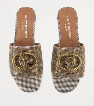 Kurt Geiger Houndstooth Crystal-embellished Chelsea Sandals