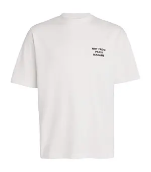 Drole De Monsieur Cotton Slogan T-shirt - White