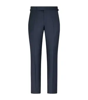 TOM FORD Wool Super 110s Sharkskin Shelton 2-piece Suit - Navy