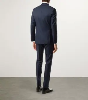 TOM FORD Wool Super 110s Sharkskin Shelton 2-piece Suit - Navy
