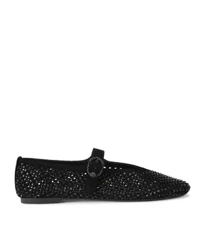 Kurt Geiger Embellished Mayfair Ballet Flats - Black