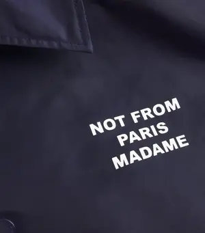 Drole De Monsieur Graphic Print Shirt Jacket - Navy