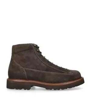 Brunello Cucinelli Suede Hiker Boots - Brown
