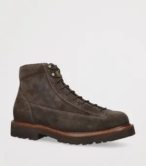 Brunello Cucinelli Suede Hiker Boots - Brown