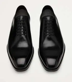 TOM FORD Burnished Leather Elkan Lace-up Shoes - Black