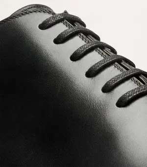 TOM FORD Burnished Leather Elkan Lace-up Shoes - Black