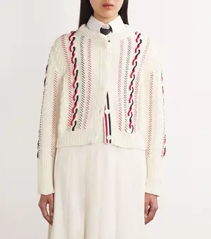 Thom Browne Cotton Crochet Cardigan