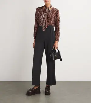 Maje Tailored High-rise Trousers - Black
