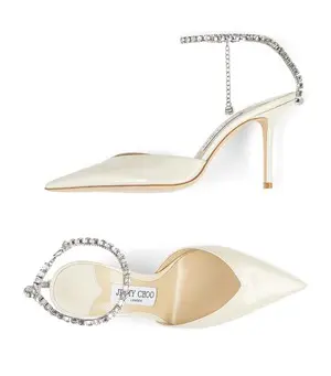 JIMMY CHOO Saeda 85 Patent Pumps