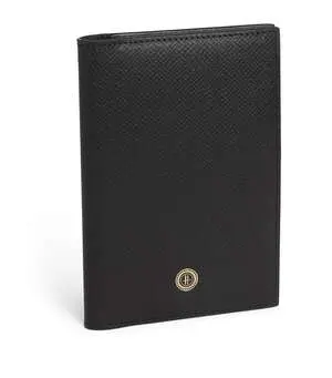 Harrods Leather Passport Holder Black