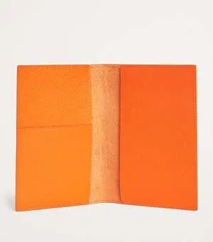 Harrods Leather Passport Holder - Orange