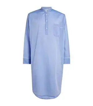 Derek Rose Longline Nightshirt - Blue