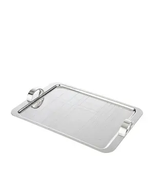 Christofle Plated Graphik Handheld Tray