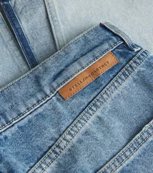 Stella McCartney Organic Denim Split Midi Skirt - Blue