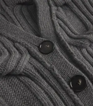 Stella McCartney Virgin Wool Falabella Cardigan - Grey