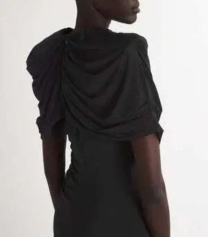 Stella McCartney Jersey Draped Midi Dress