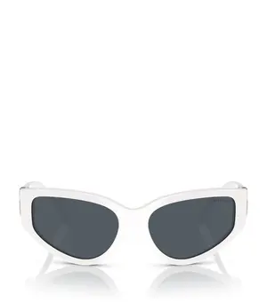 Tiffany & Co. Acetate Oval Sunglasses - White