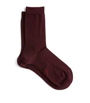 Falke Merino Wool-blend Socks - Red